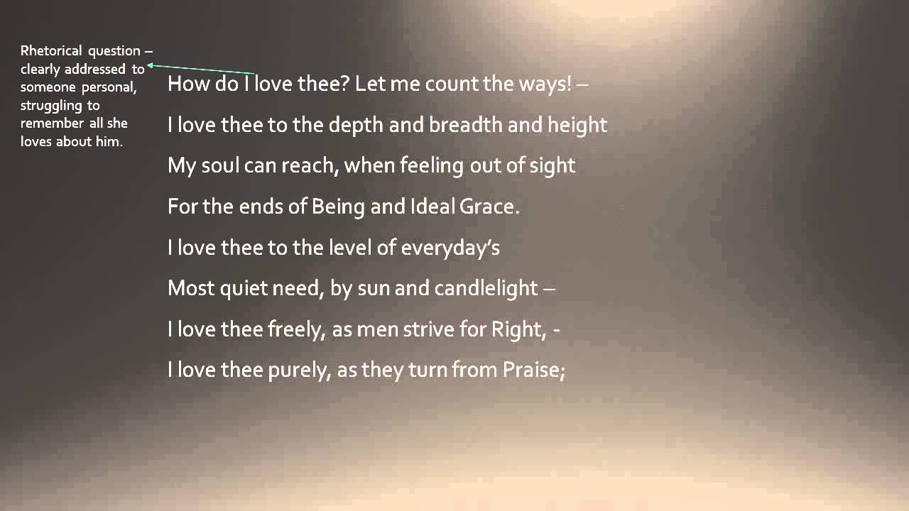 'Sonnet 43' by Elizabeth Barrett Browning (GCSE analysis)