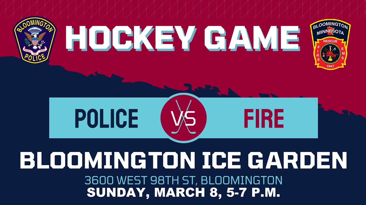 Police VS Fire Hockey Game 5pm Sunday, March 8th!