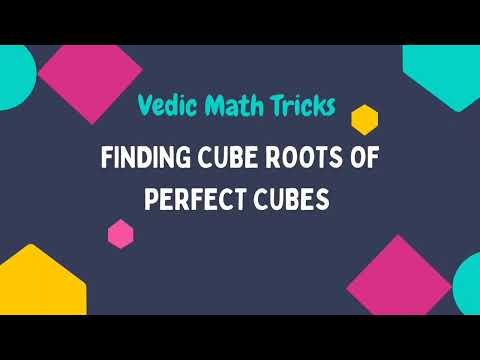 Speed Math Tricks : Cube Root of Perfect Cubes in 5 seconds.