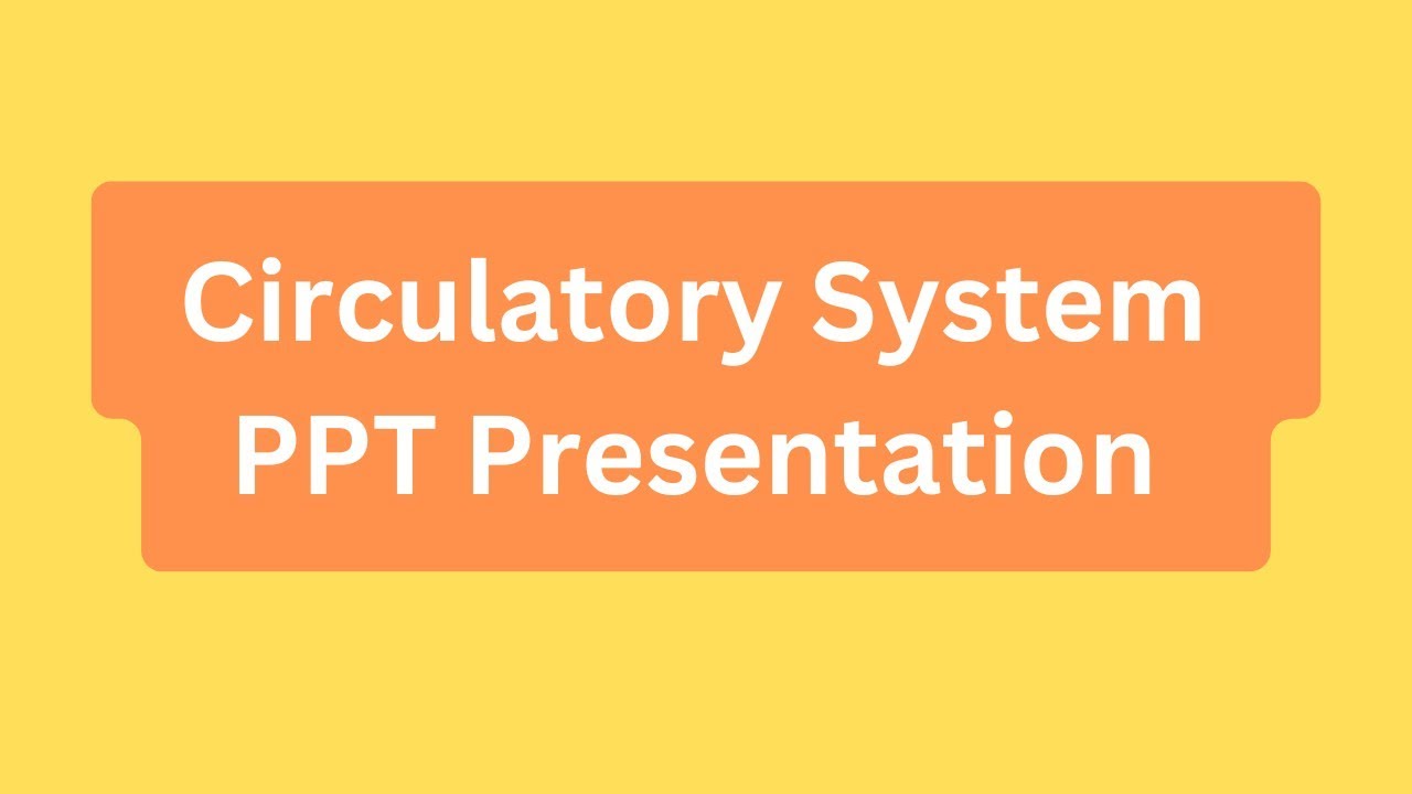Circulatory System PPT Presentation Seminar Download: Features, Types, Functions