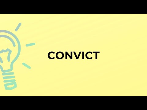 What is the meaning of the word CONVICT?