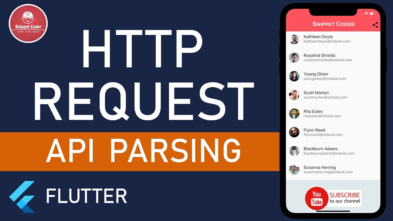 [Flutter][With Voice] HTTP Request | Simple Approach | SnippetCoder | LEARN.CODE.CREATE | HD Video