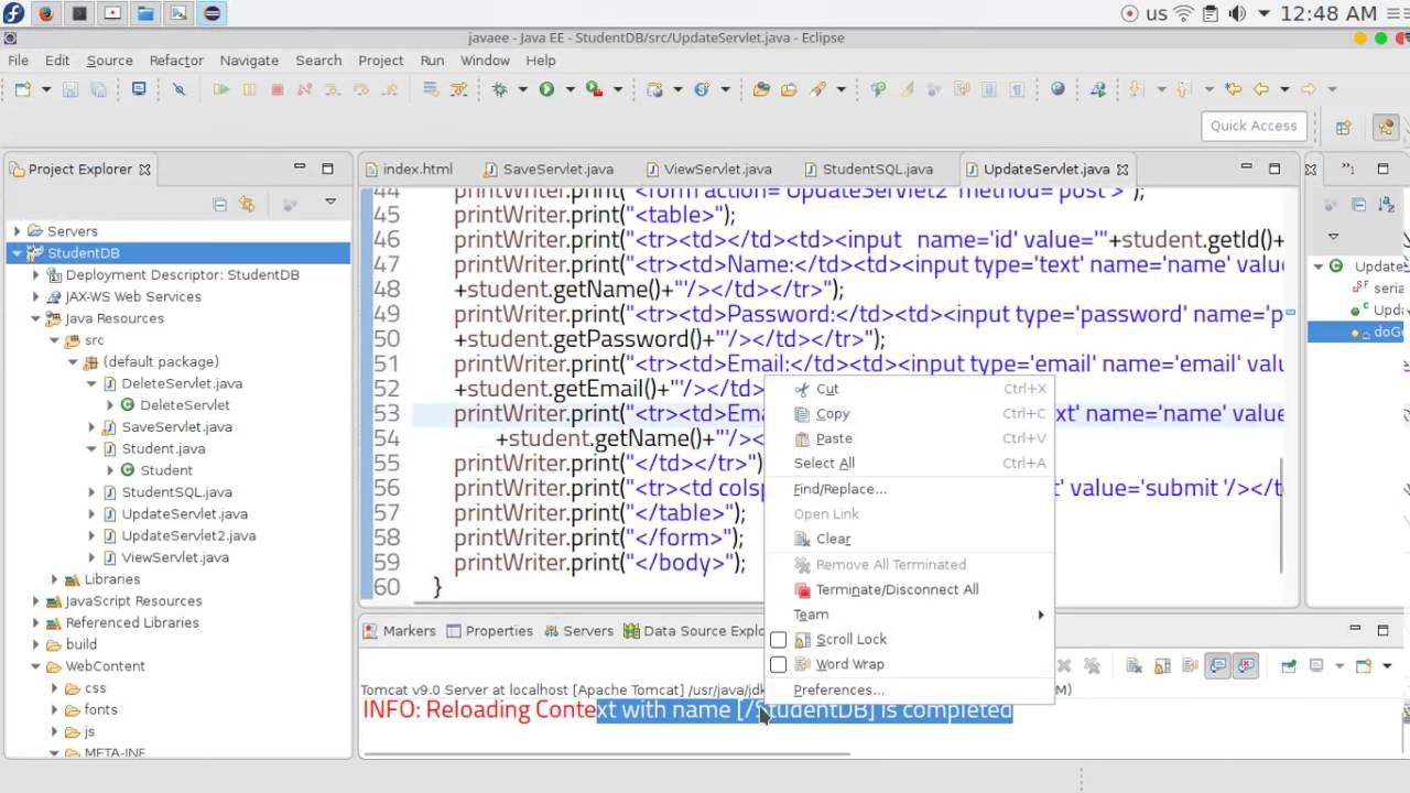 34  JAVA EE Servlets  deploy & testing project