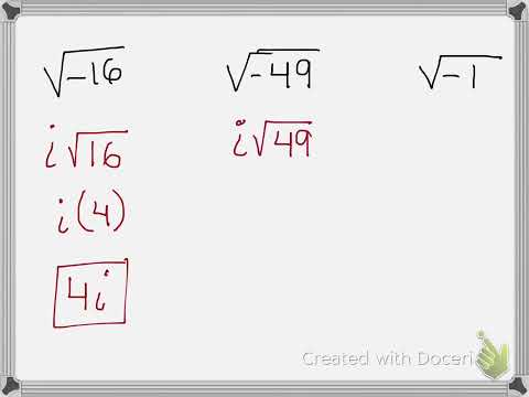 Simplifying Negative Square Roots perfect squares