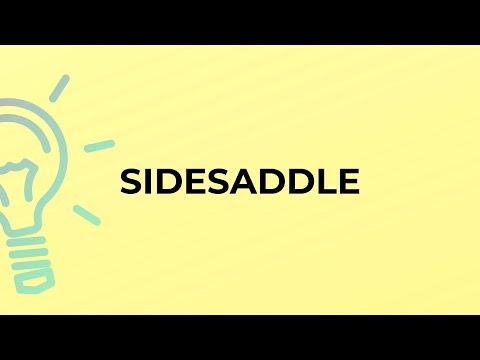 What is the meaning of the word SIDESADDLE?