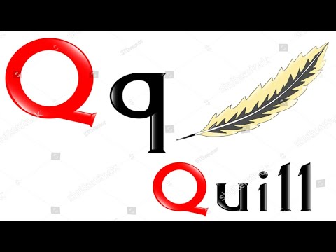 Q for quill || kids drawing/ urdu / hindi/ English