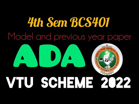 VTU 2022 Scheme BCS401 model and previous year paper #rd_creation1416