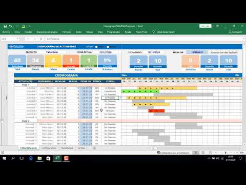 Cronograma de Actvidades en Excel