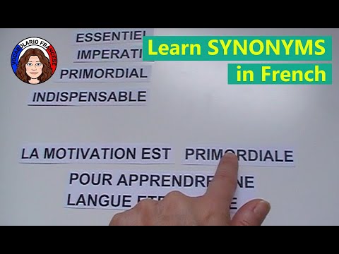 To learn French synonyms: essentiel/obligatoire/indispensable/impératif... - video 24