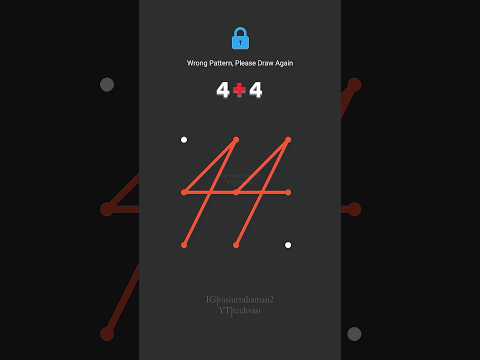How To Make 44 Pattern Lock ???? #techvasi #shorts #pattern
