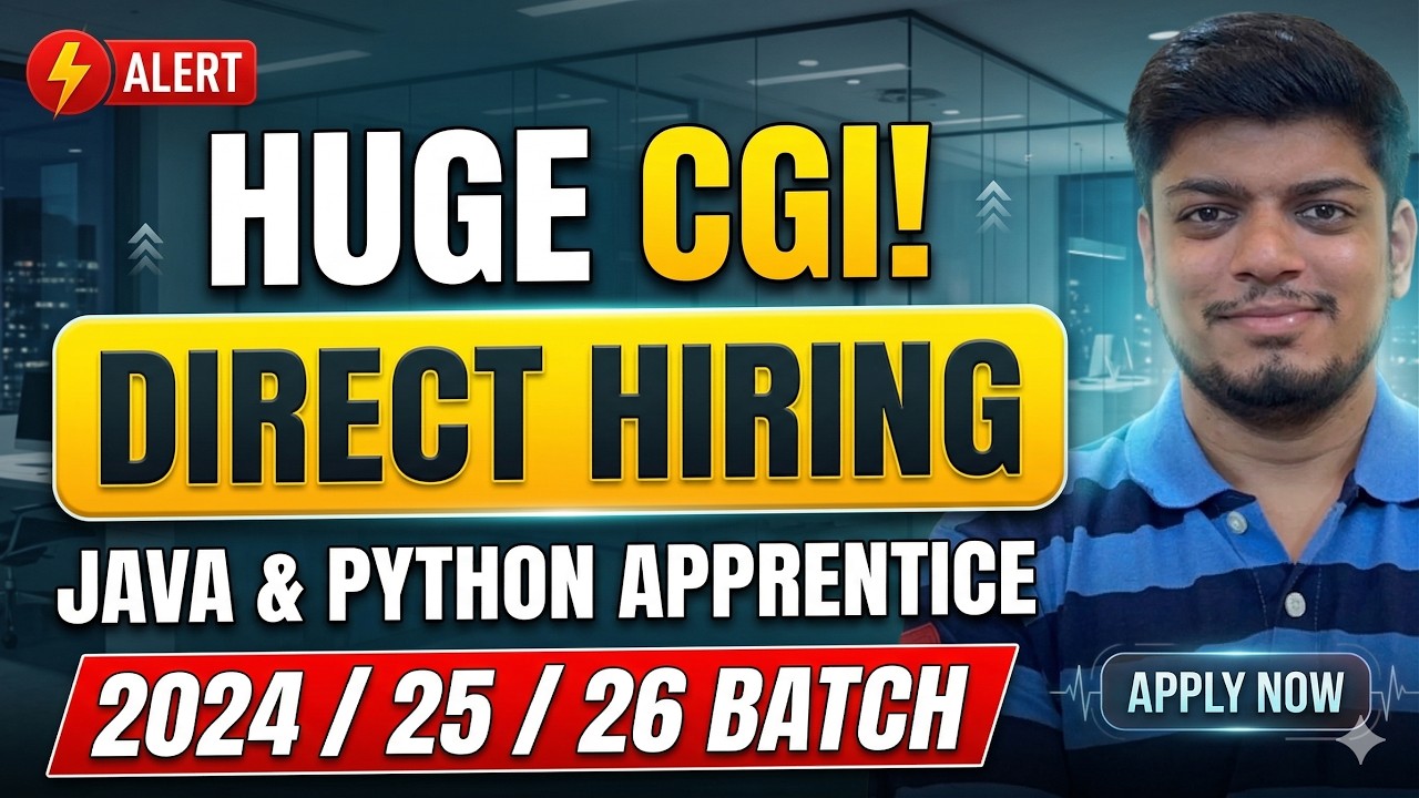 🔥Finally CGI Direct Hiring | Java/Python Hiring | Off-Campus Drive 2026, 2025, 2024 BATCH
