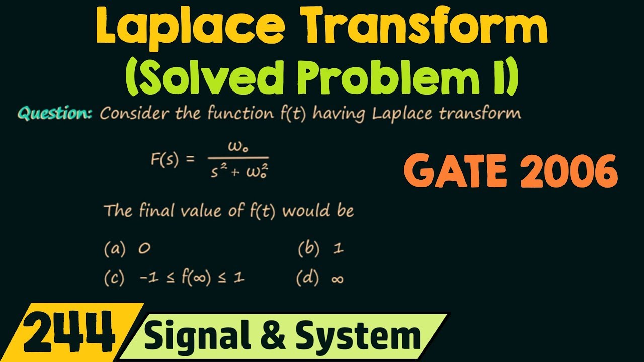 Laplace Transform (Solved Problem 1)