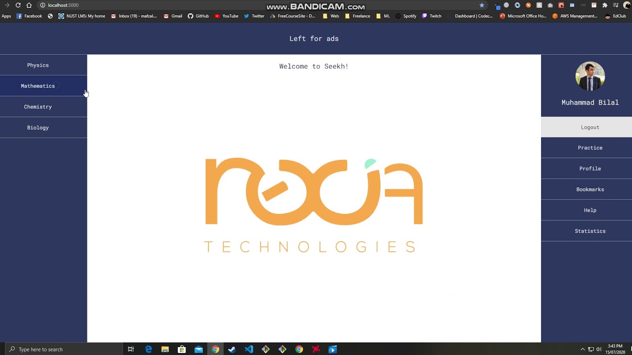 React E Learning Platform Demo