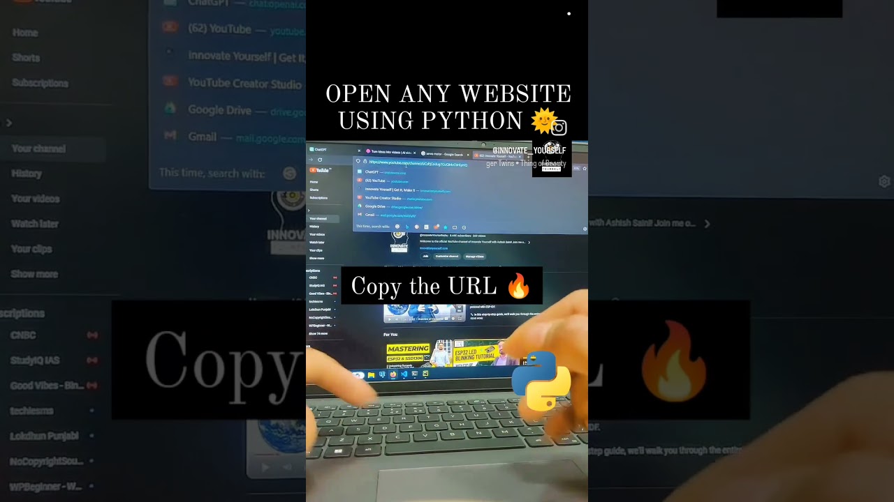 OPEN ANY WEBSITE USING PYTHON 🔥😍#open #web #website #url #coding #python #programming #youtubeshorts