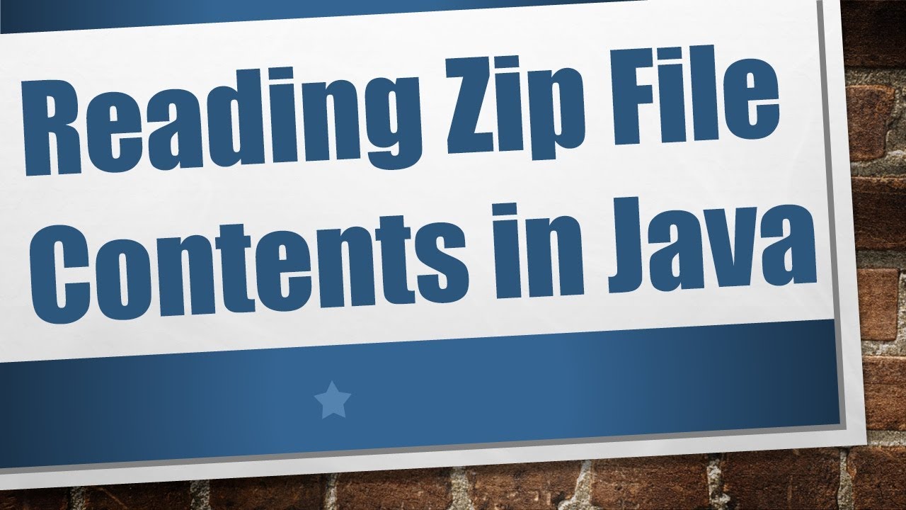 Reading Zip File Contents in Java