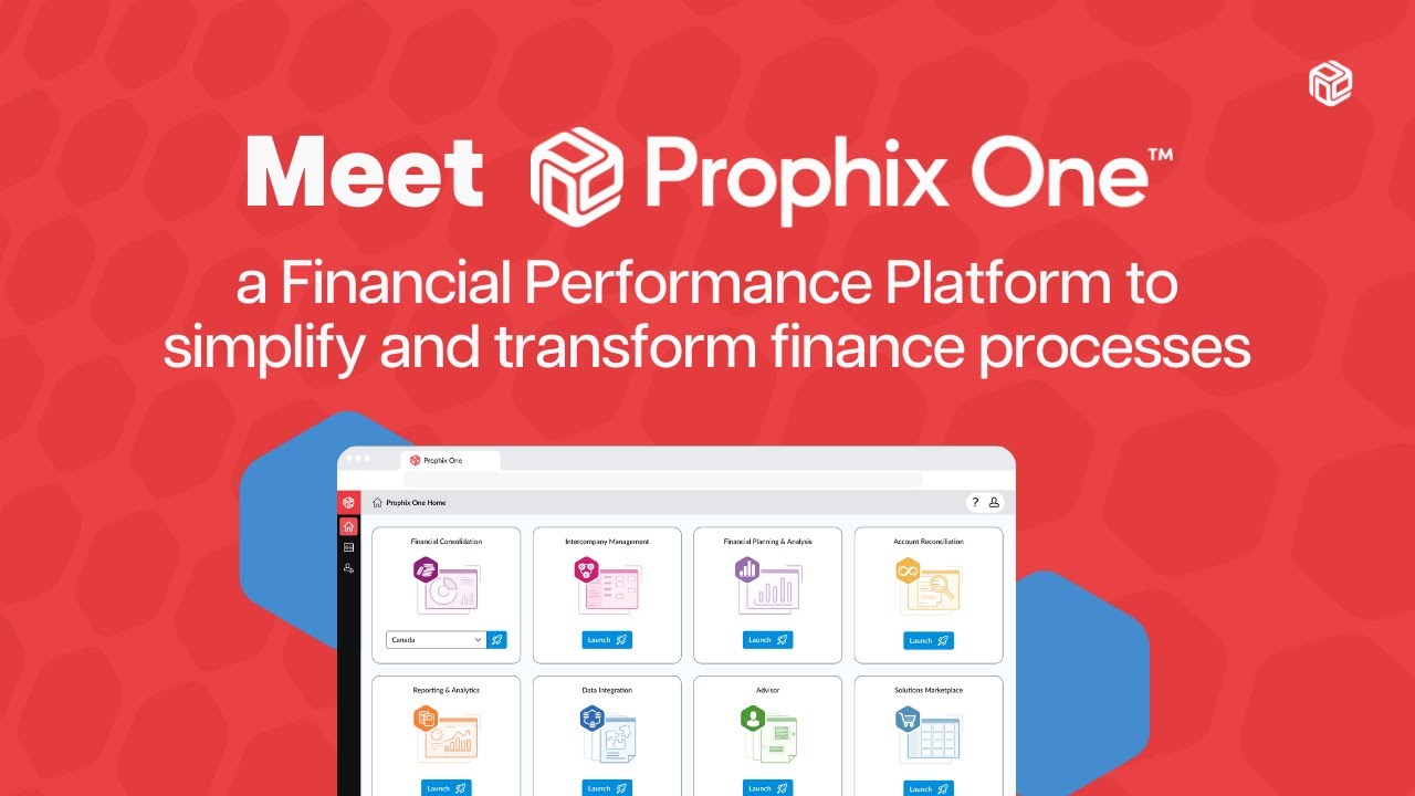 Introducing Prophix One™, a Financial Performance Platform to simplify & transform finance processes