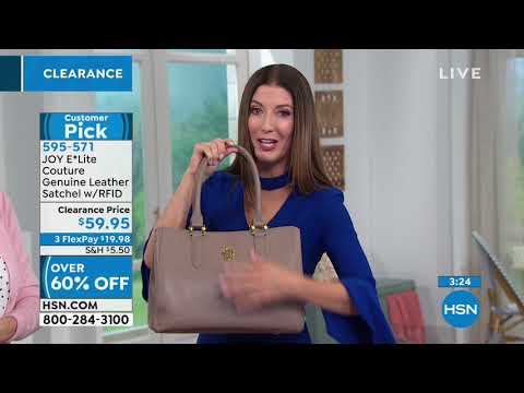 JOY E*Lite Couture Genuine Leather Satchel with RFID
