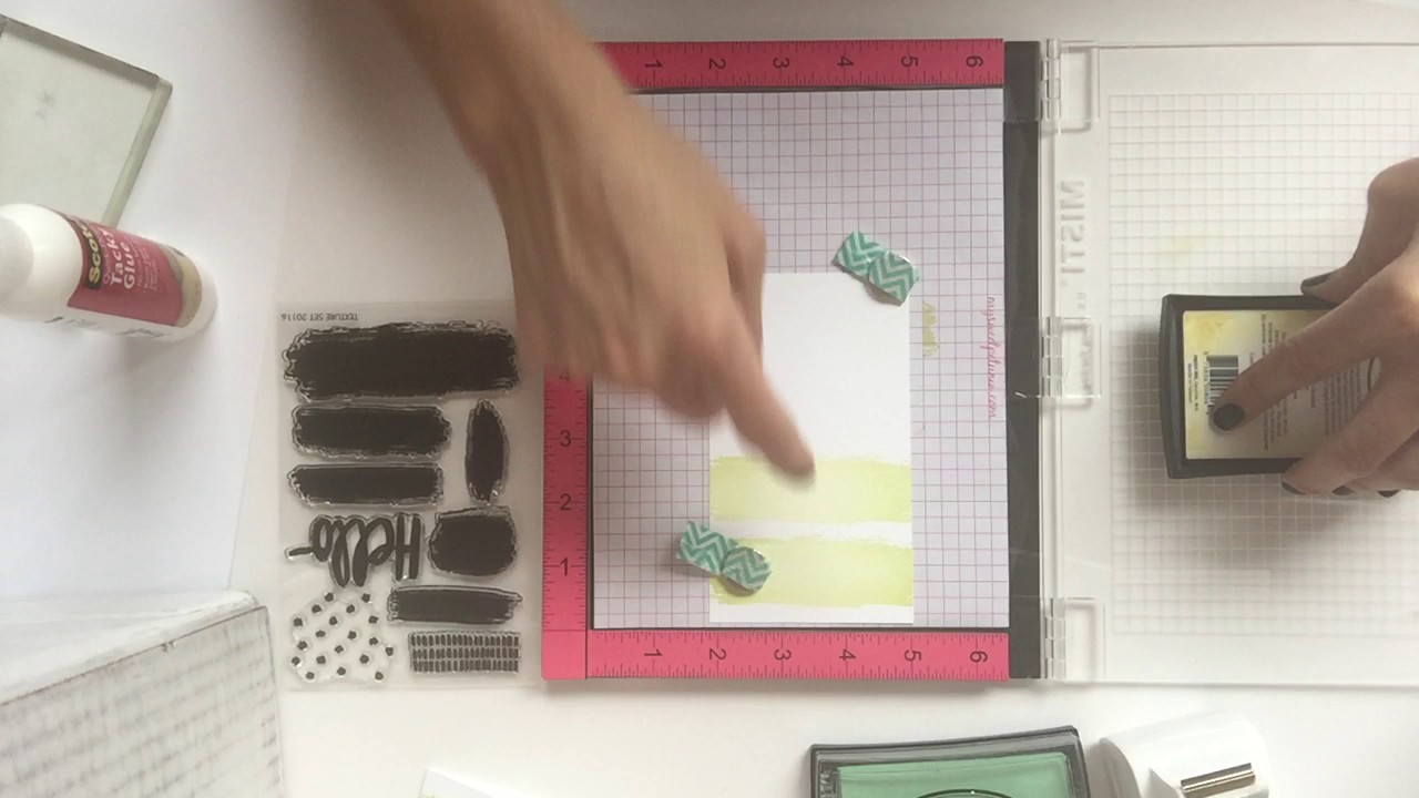 How to stamp a stripe background