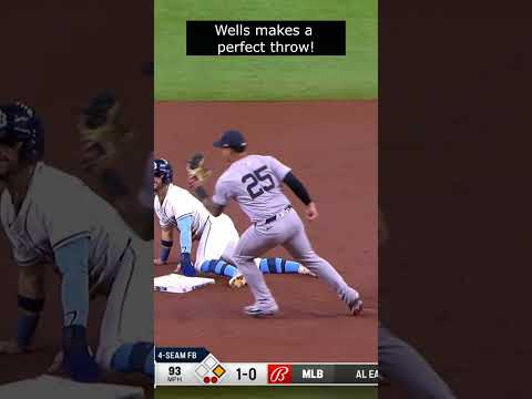 78% Chance? Doesn’t Matter. Austin Wells Throws Him Out #yankees