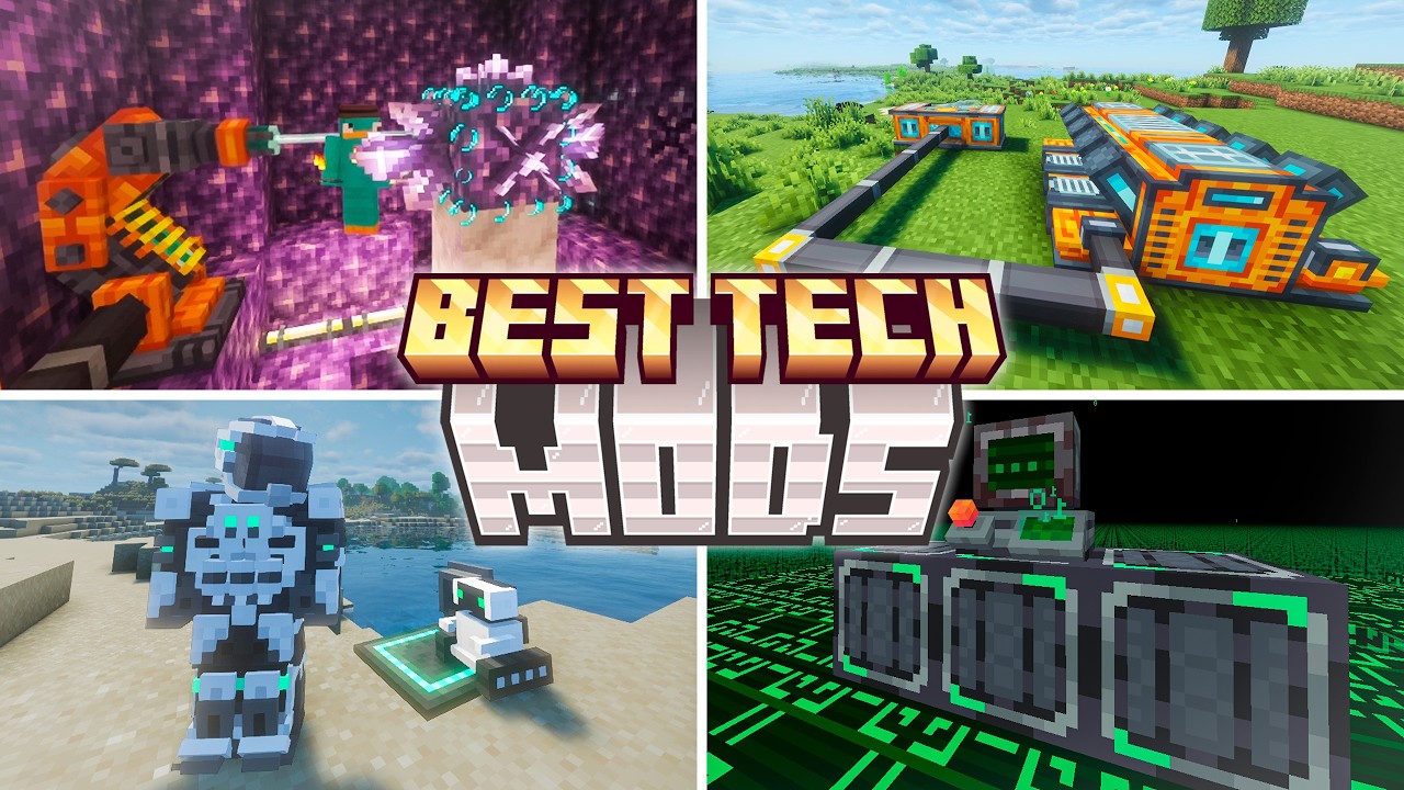 TOP 23 BEST Tech Mods for Minecraft | 1.21.1 / 1.20.1 (NeoForge, Forge & Fabric)