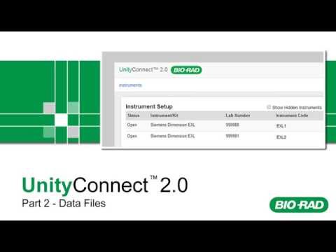 Bio-Rad UnityConnect 2.0 Training - Part 2 - Data Files