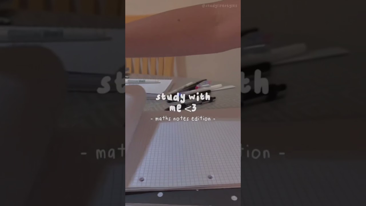 study with me🌷 maths notes edition