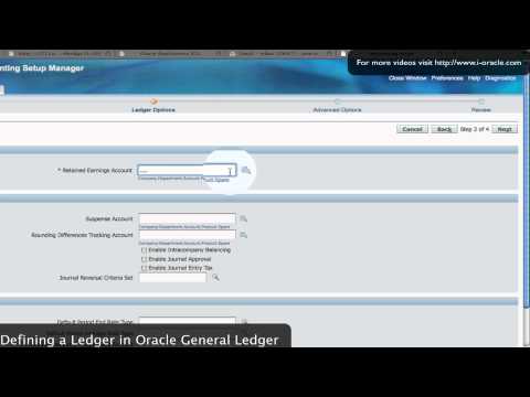 Oracle Training - Defining Ledgers in General Ledger Part 2 - Oracle E ...