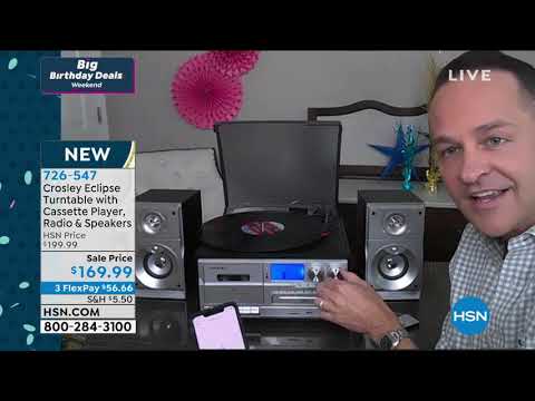 Crosley Eclipse Turntable with Cassette Player, Radio ...