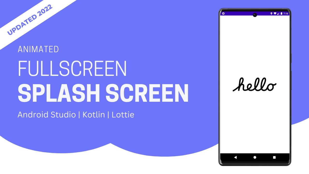 Splash Screen in Android Studio using Kotlin | Animated Splash Screen