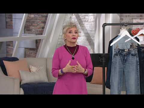 LOGO by Lori Goldstein Refined Boyfriend Jeans w/ Cloud Wash on QVC