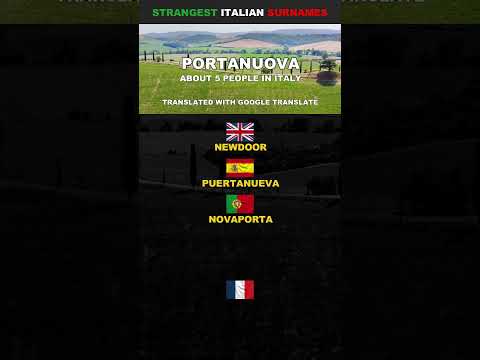 PORTANUOVA | 0028 | Italian Surnames #surnames #italianlanguage #italianoperstranieri