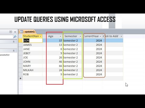 Update Queries ~ Microsoft Access Tutorial