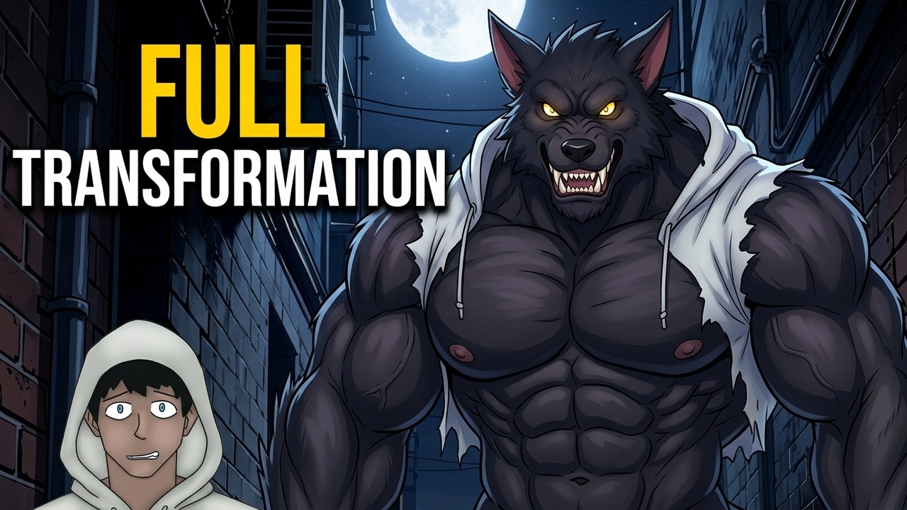 Man transform into a huge werewolf!