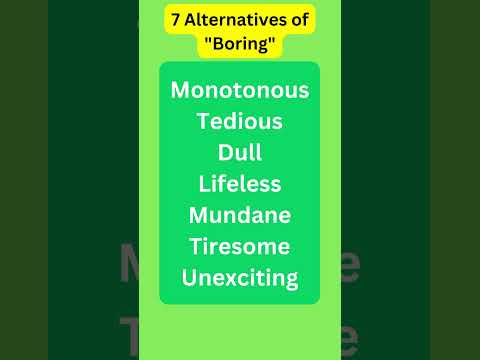 7 Alternatives of Boring #learnenglish #synonyms