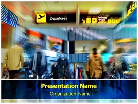 Airport Departure Arrival PPT PowerPoint Templates | thetemplatewizard.com