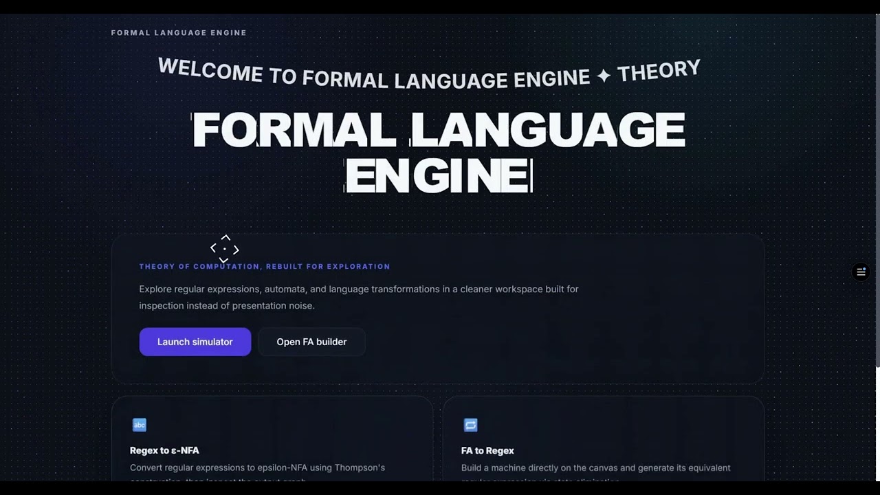Formal Language Engine - Chirag TOC Assignment