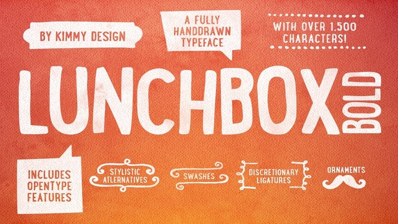 LUNCHBOX Bold + Webfonts Font Free Download