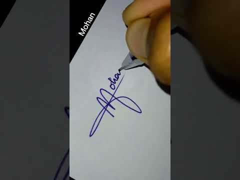 signature name mohan โญ comment your name for next signature #calligraphy #art #mohan #logoshorts