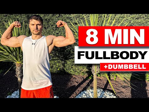 8 Min Full Body Workout // Build Muscle Burn Fat! (Dumbbell) | velikaans