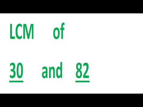 LCM of 30 and 82