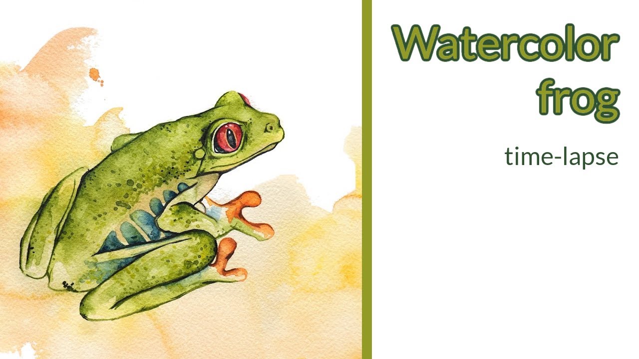 Frog Watercolor Timelapse