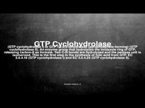 Medical vocabulary: What does GTP Cyclohydrolase mean