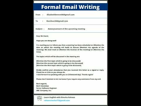 Perfect Format for a Business Email #email