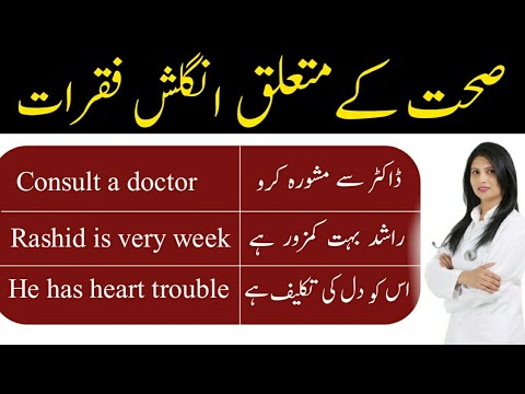 Health English Sentences | Health Vocabulary with Urdu Meanings | Talk About Health