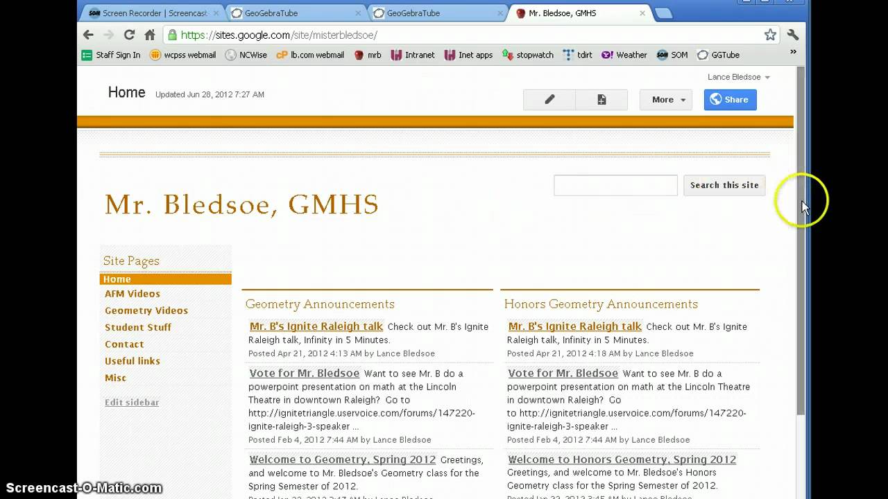 Introduction to Geogebra, Part 2