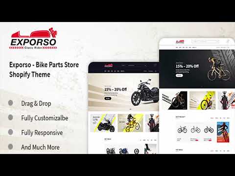 Exporso - Bike/Car/Auto Parts, Accessories Store Shopify Theme + DropShipping | Themeforest Website