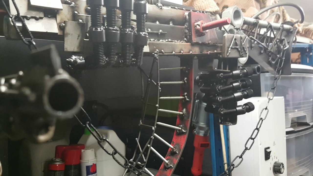 Scrap metal ak 47 art gun