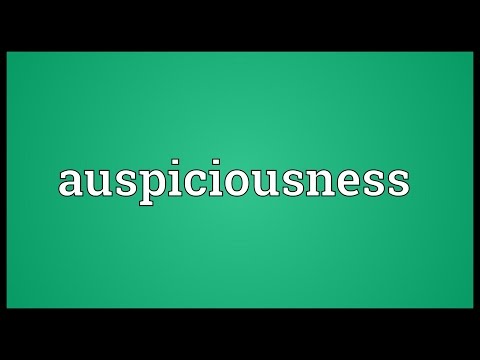 Auspiciousness Meaning