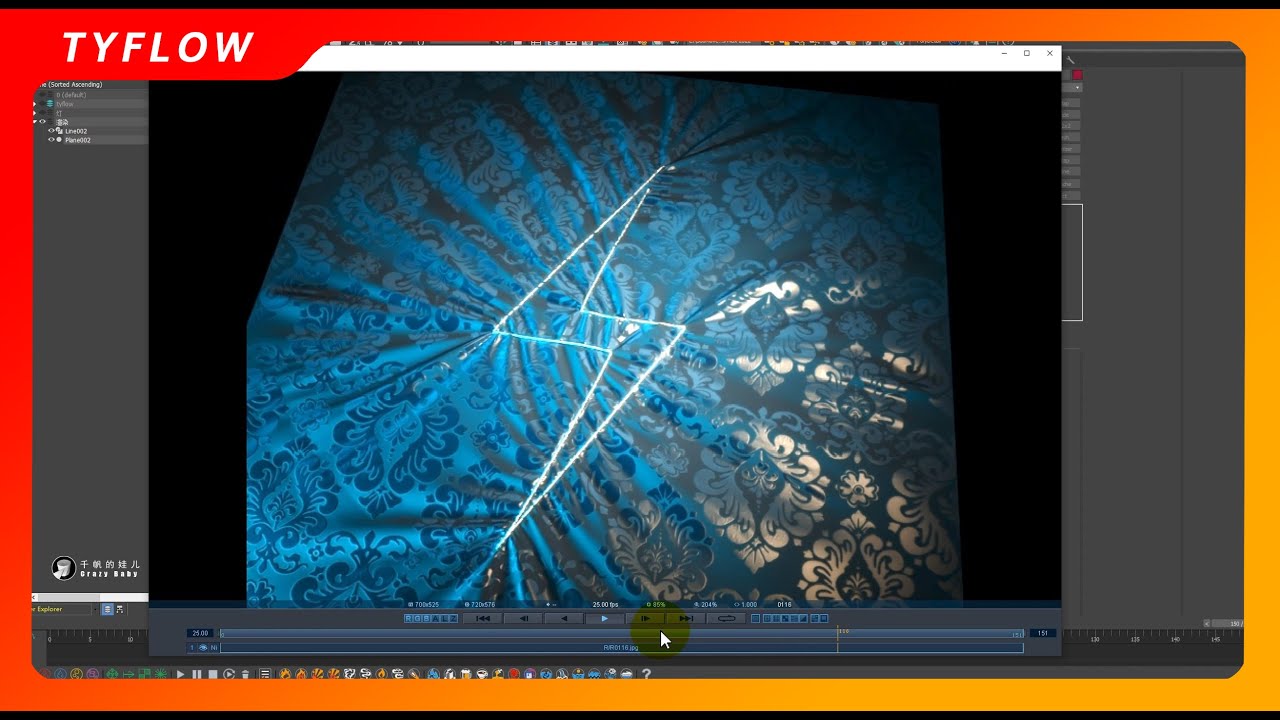 TYFLOW Particle Tutorial 19 Simple stitching effects