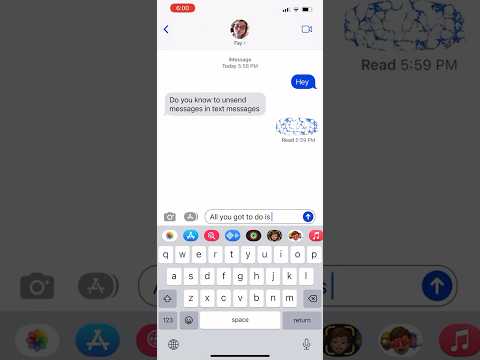 The new unsend feature in text message
